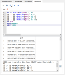 Converting a binary/blob guid column to text in SQL | The NeoSmart Files
