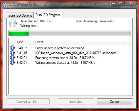 Burning ISO images with CDBurnerXP
