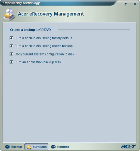 Acer Recovery Disk: Guide for Windows XP, Vista, 7, 8